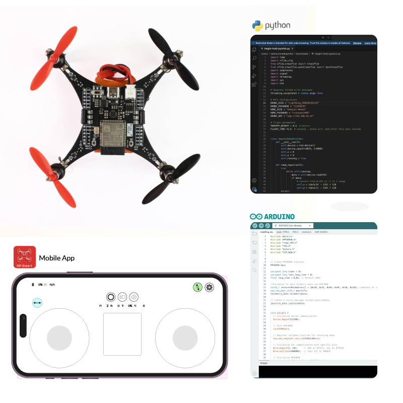 Litewing Esp32 Based Programmable Drone Development Board With Batte