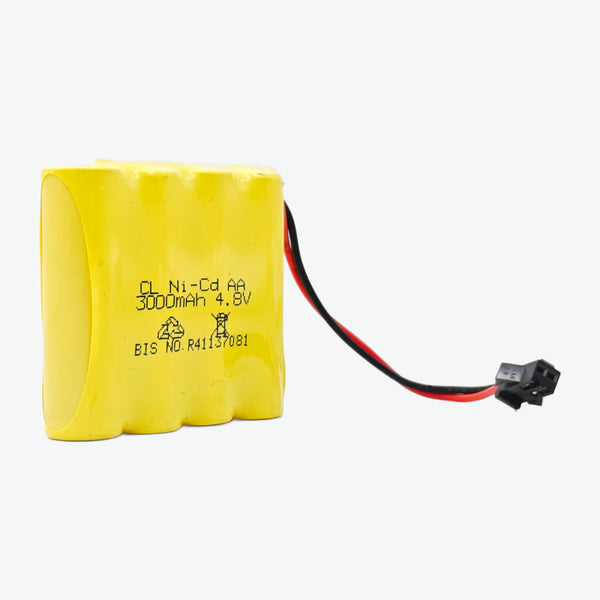 3000mAh 4.8V Ni-Cd AA Cell Battery Pack with SM Connector for Cordless ...