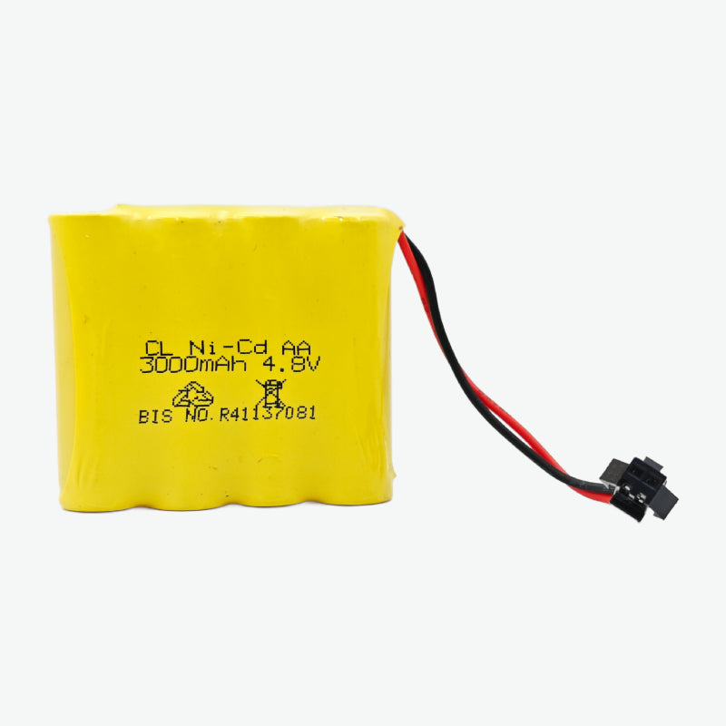 3000mAh 4.8V Ni-Cd AA Cell Battery Pack with SM Connector for Cordless ...