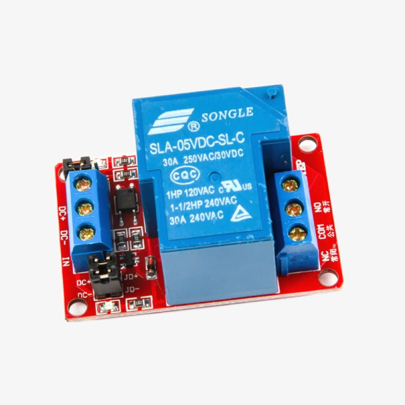 5V 30A 1-Channel Relay Module With Optocoupler High/Low Level Trigger ...