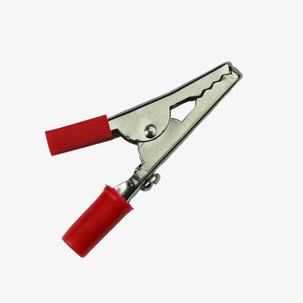 Crocodile Clip Small - Pair of red and Black – QuartzComponents