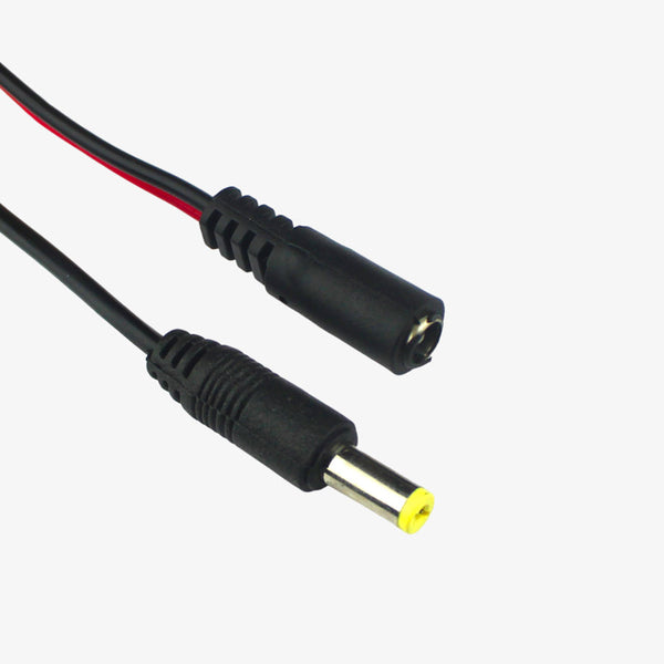 DC Jack Male-Female Pair Connector with Wire 5mm – QuartzComponents