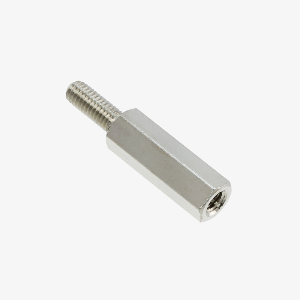 M3 X 15mm Male to Female Nickel Plated Brass Hex Threaded Pillar Stand ...