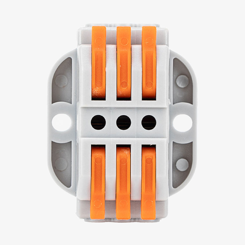 PCT-223-3 Stationary Type Quick Connection 3 Pole Wire Connector Termi ...