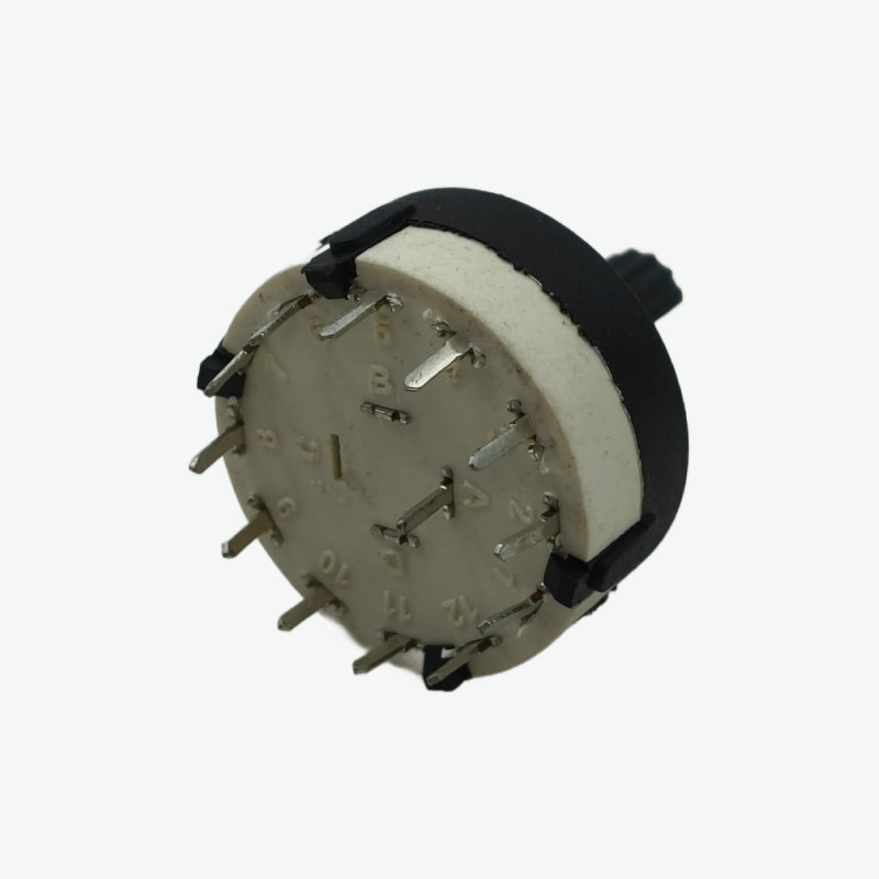 1 Pole 12 Way 26mm Rotary Switch - 8mm Shaft – QuartzComponents