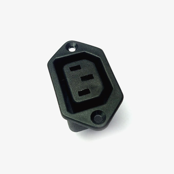 3-Pin Female Panel Mount AC Power Supply Socket - 10A 250V ...