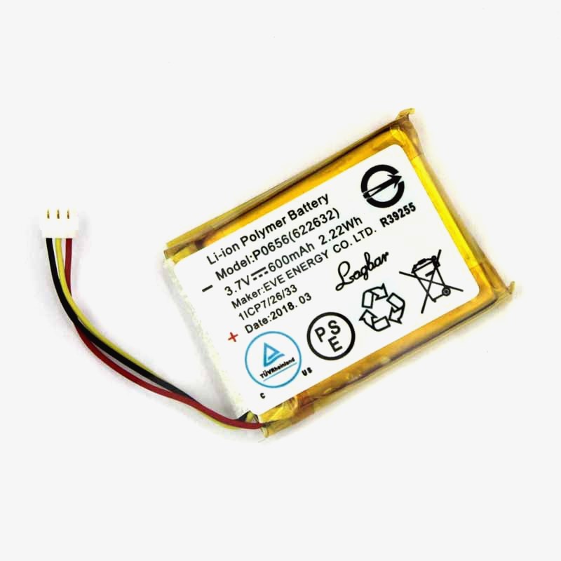 3.7V 600mAH Li-Po Rechargeable Battery PO656 (622632) – QuartzComponents