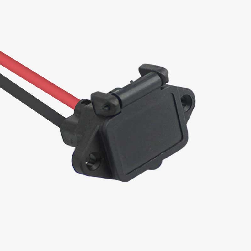 3 Pin Male Connector / IEC Screw Panel Mount Power Socket with Wire an ...